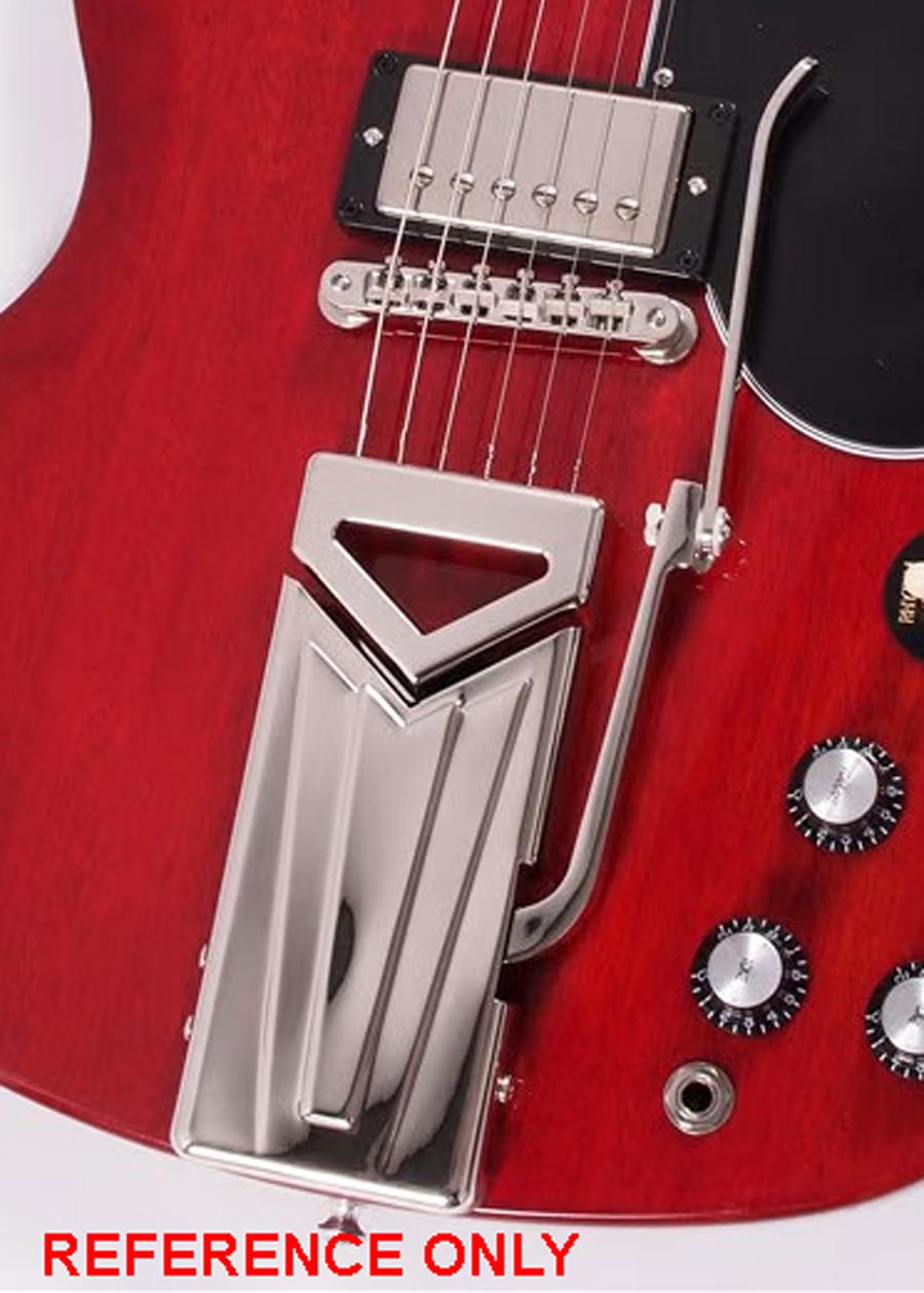 Nickel Oem Sideways Vibrola Tremolo Tailpiece For Gibson Lp Sg Guitar Fox