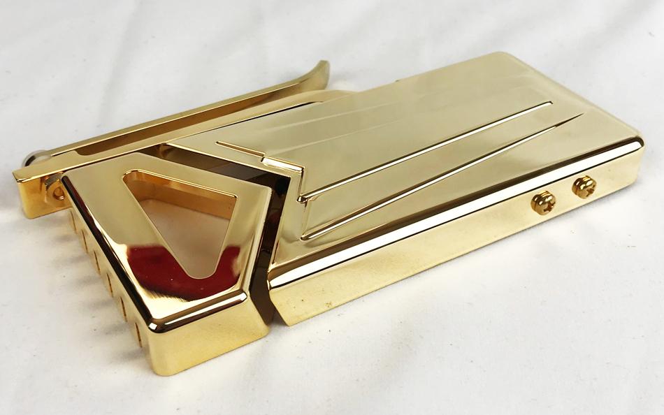 Gold Oem Sideways Vibrola Tremolo Tailpiece For Gibson Lp Sg Guitar Fox